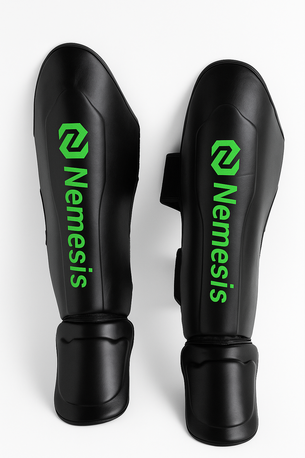 Shin Guards- Black/Green – Nemesis Combat
